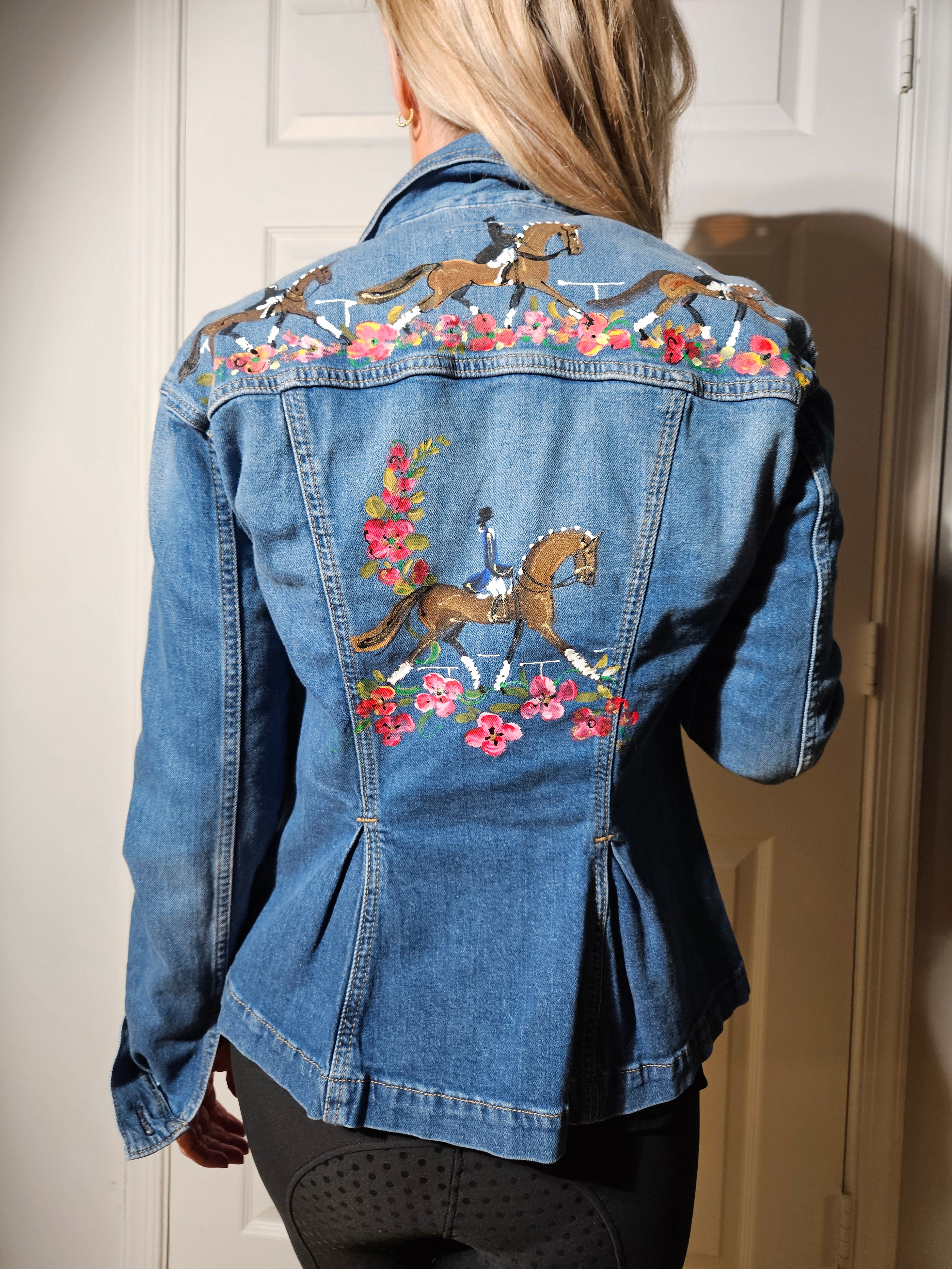 Frederique Denim Hand Painted Jacket – The Horse of Course